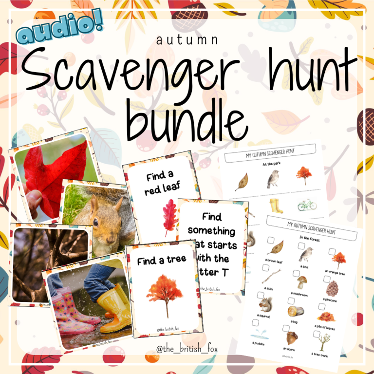 Autumn Scavenger Hunt bundle - 3 games - l'automne en anglais - The ...