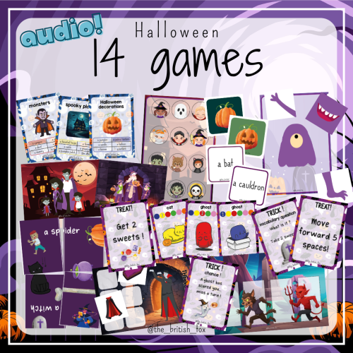 Halloween Mega Pack - bundle 14 jeux Halloween en anglais - The British Fox